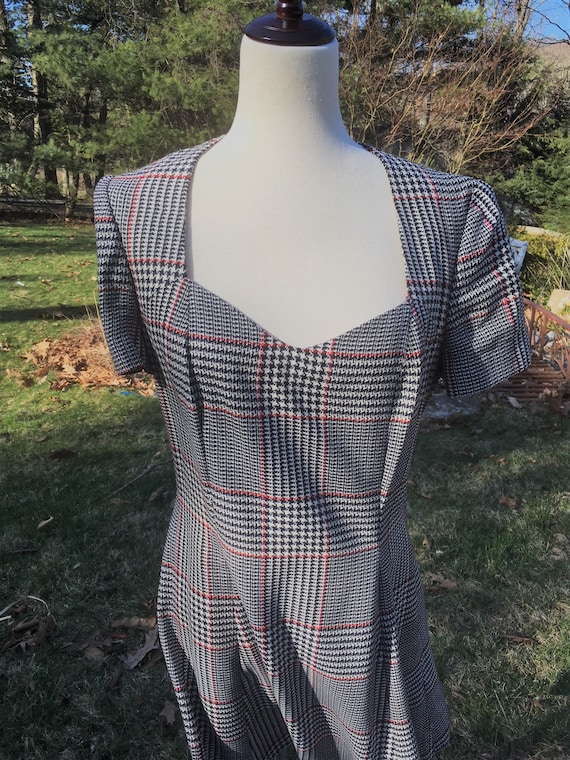 90's Plaid Dress Vintage Plaid Dress Size Medium Mode… - Gem