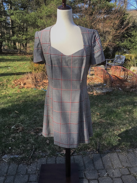 90's Plaid Dress Vintage Plaid Dress Size Medium Mode… - Gem