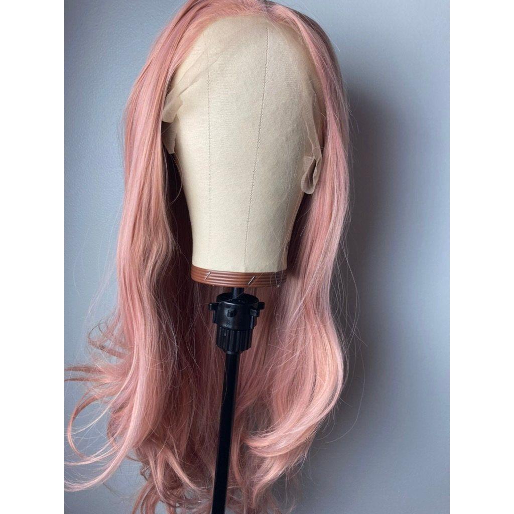 Pastel Pink Wig ,long Wavy Hair Wig,lace Front Wig,wig for Women,ash ...