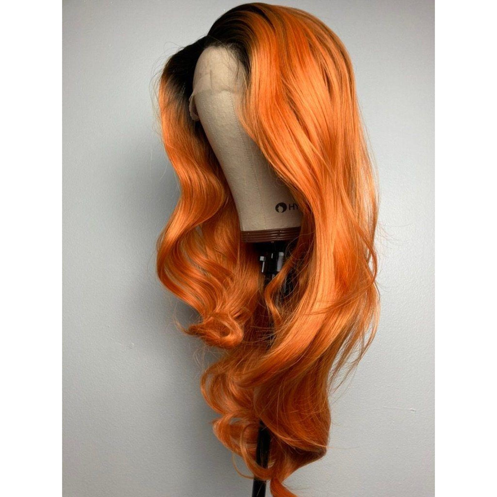 Black Rooted Cooper Orange Wig,orange and Black Wig,orange Wig With ...