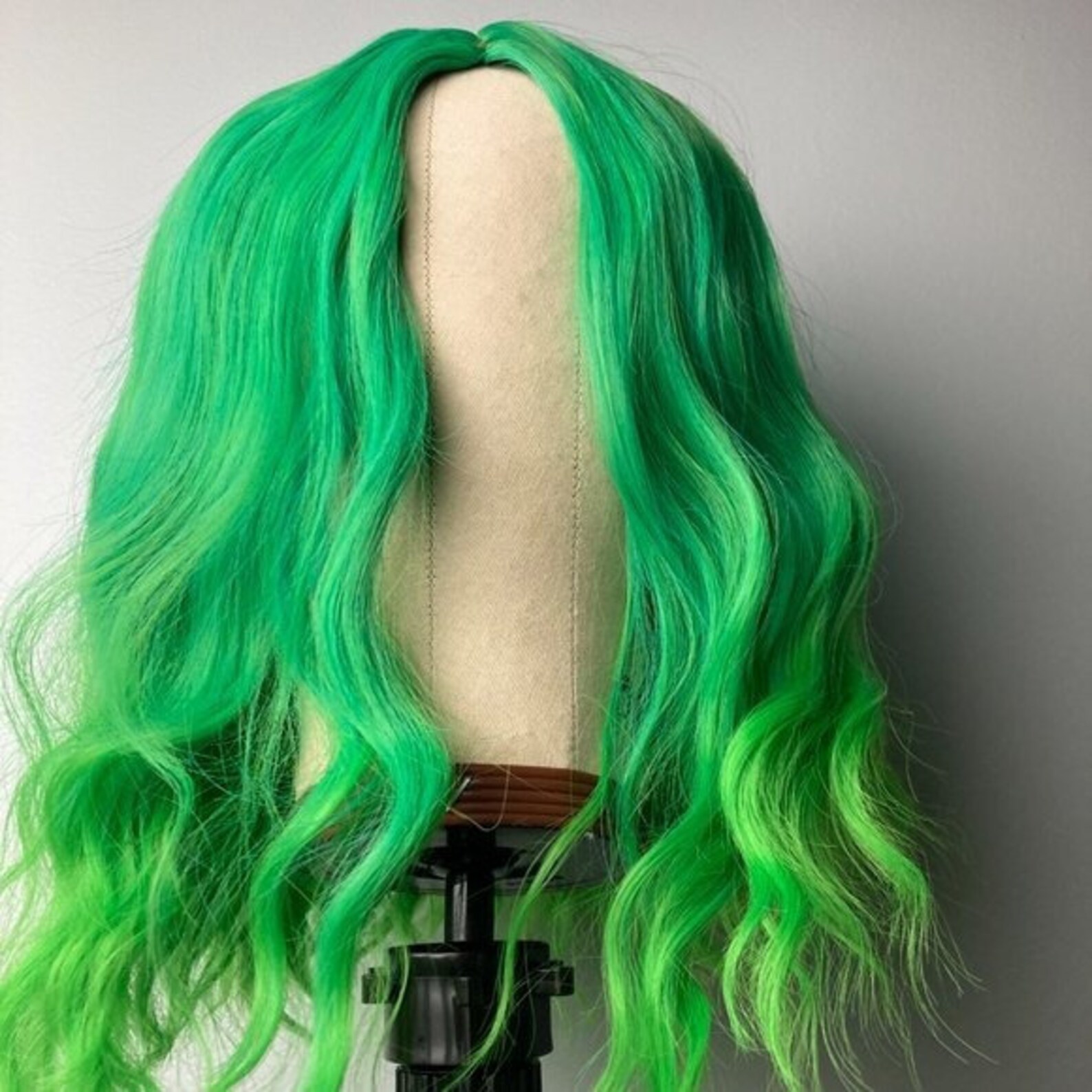 Green Hair Wigs,short Body Wave Wig,green Ombre Wigs,shoulder Length ...