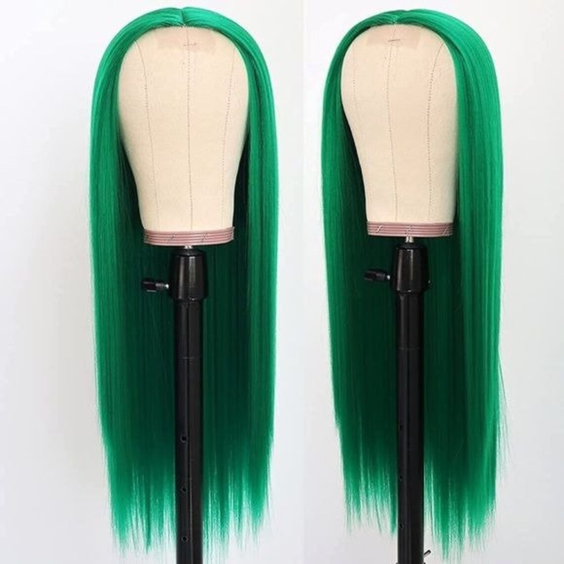 Enchanting Emerald Green Long Halloween Costume Wig,green Wigs,long ...