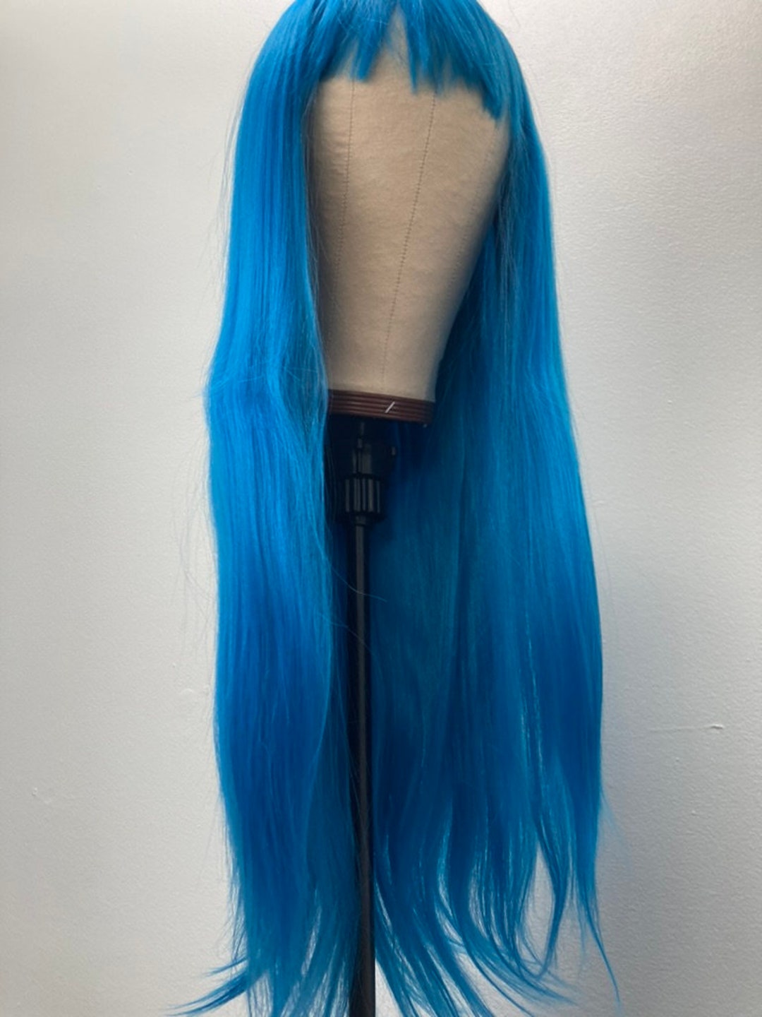 Blue Wig,blue Wig With Bangs,long Blue Green Wig,light Blue Wig,teal ...