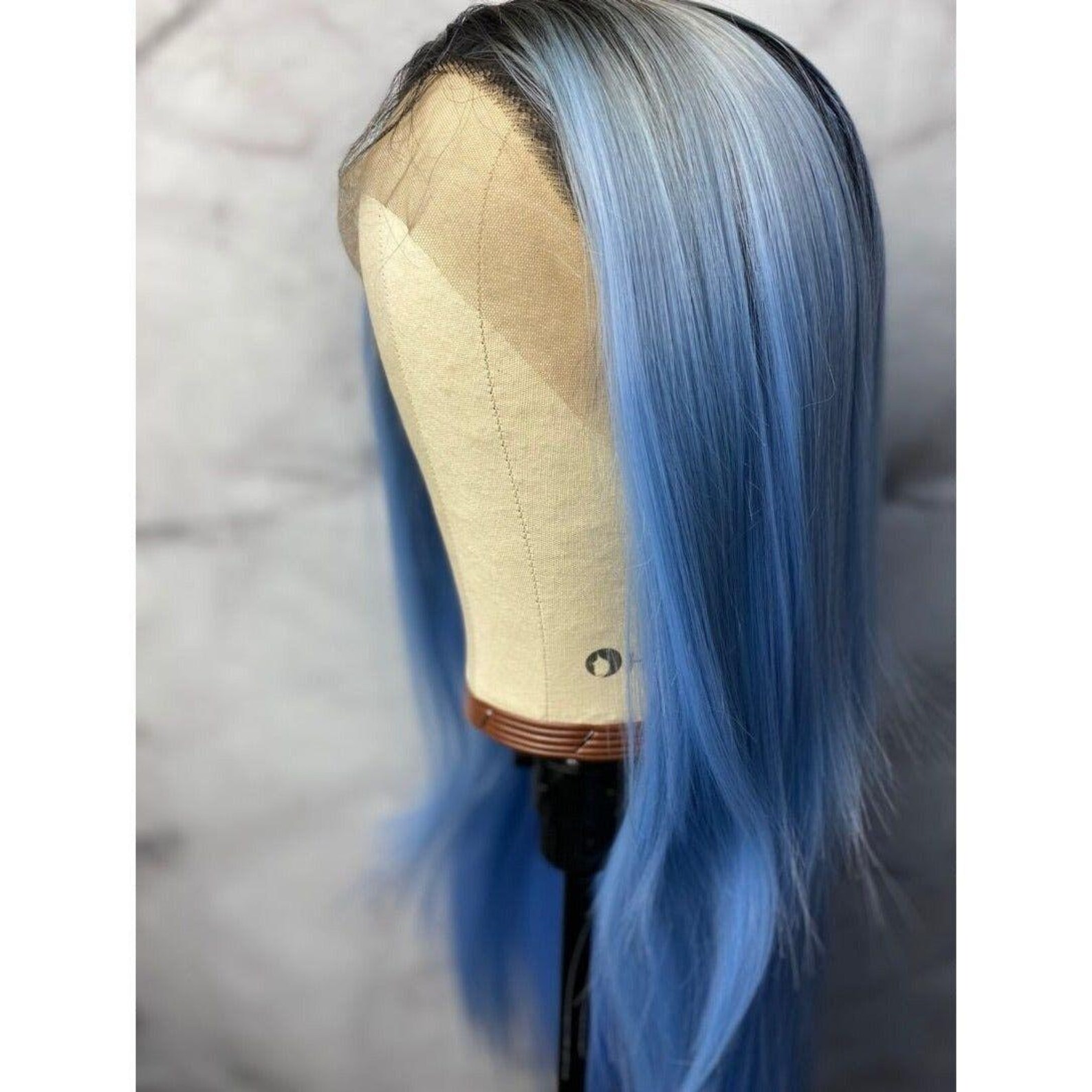 Blue and Black Lace Front Wig,lace Front Wig,cosplay Wig,costume Wig ...