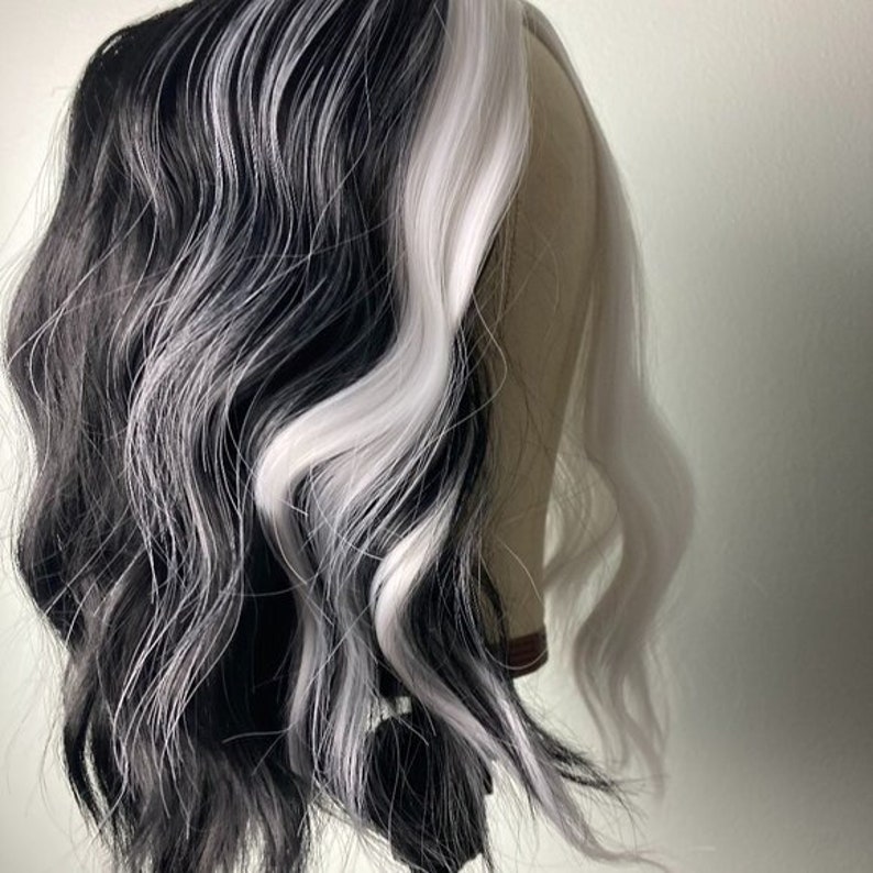 101 Dalmatian Cruella Inspired Split Dye Wig Chic, Edgy and Bold,split ...