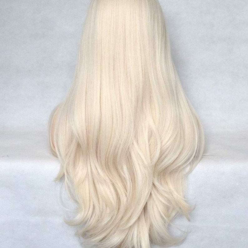 Blonde Wig,long Lace Wig,platinum Blonde Wigs,long Wavy Hair ,icy Blonde Wig,luxury Wigs,costume ...