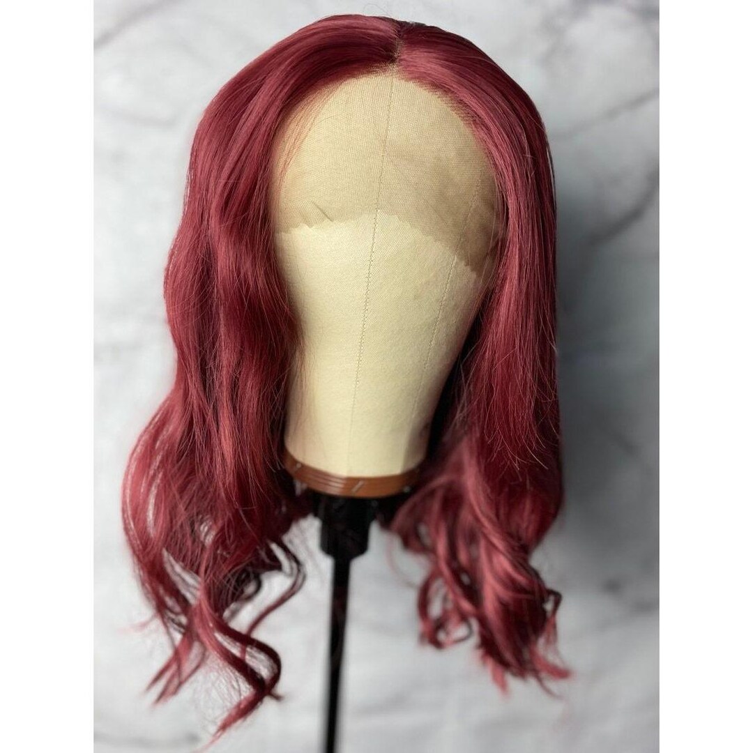 Short Dark Red Burgundy Wig,red Hair Wig,wig for Hairloss,bob Lace ...