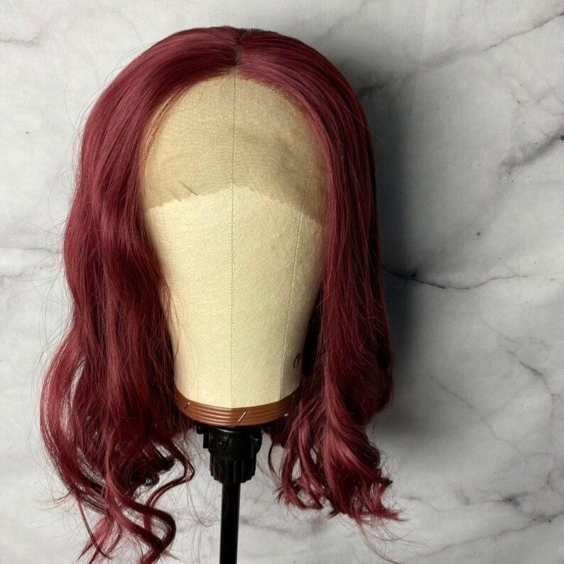 Short Dark Red Burgundy Wig,red Hair Wig,wig for Hairloss,bob Lace ...