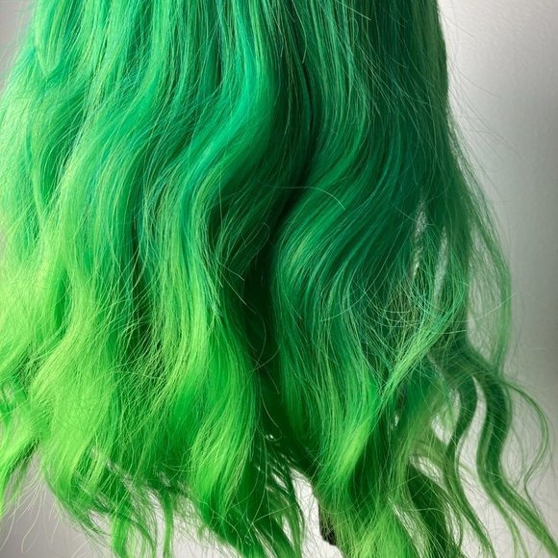 Green Hair Wigs,short Body Wave Wig,green Ombre Wigs,shoulder Length ...