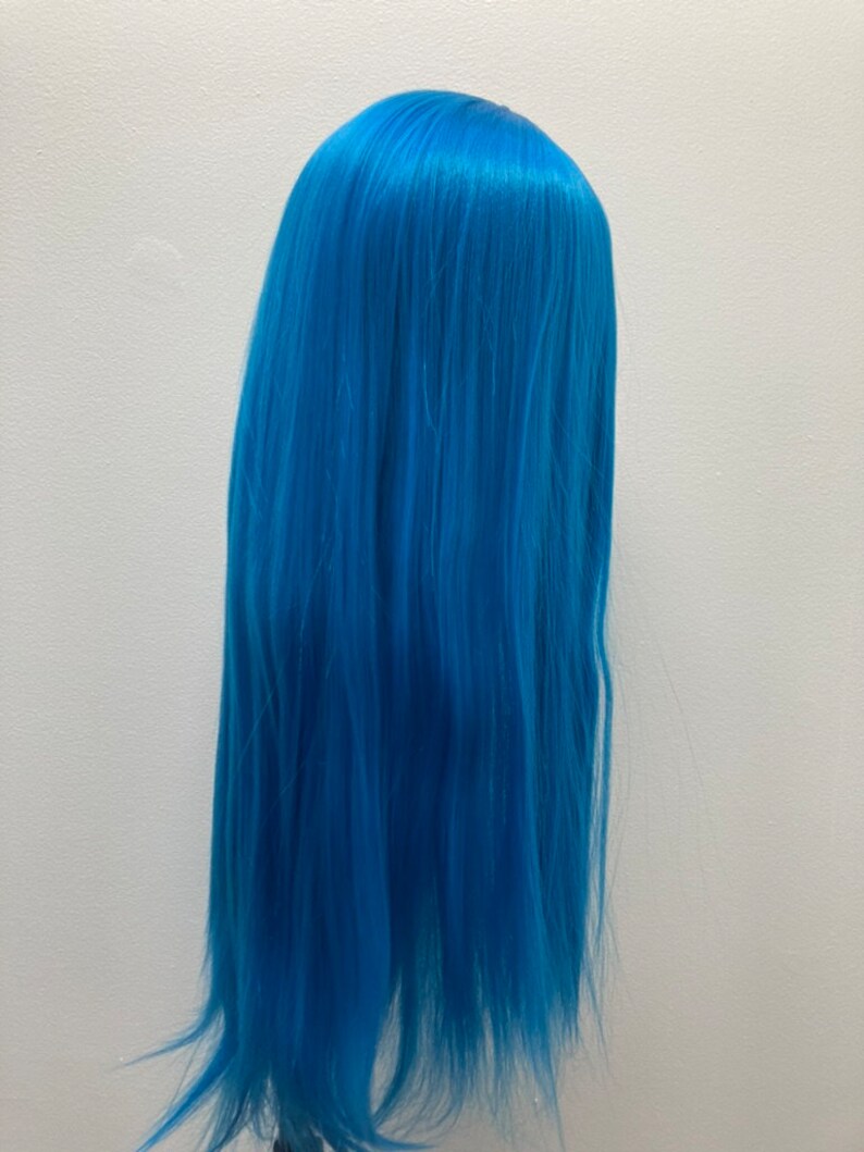 Blue Wig,blue Wig With Bangs,long Blue Green Wig,light Blue Wig,teal ...