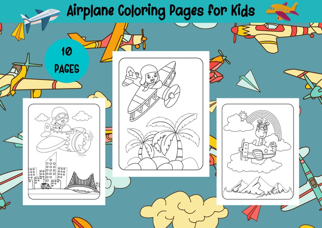 Airplane Coloring Pages - 10 Printable Pages - Amazing Airplanes ...
