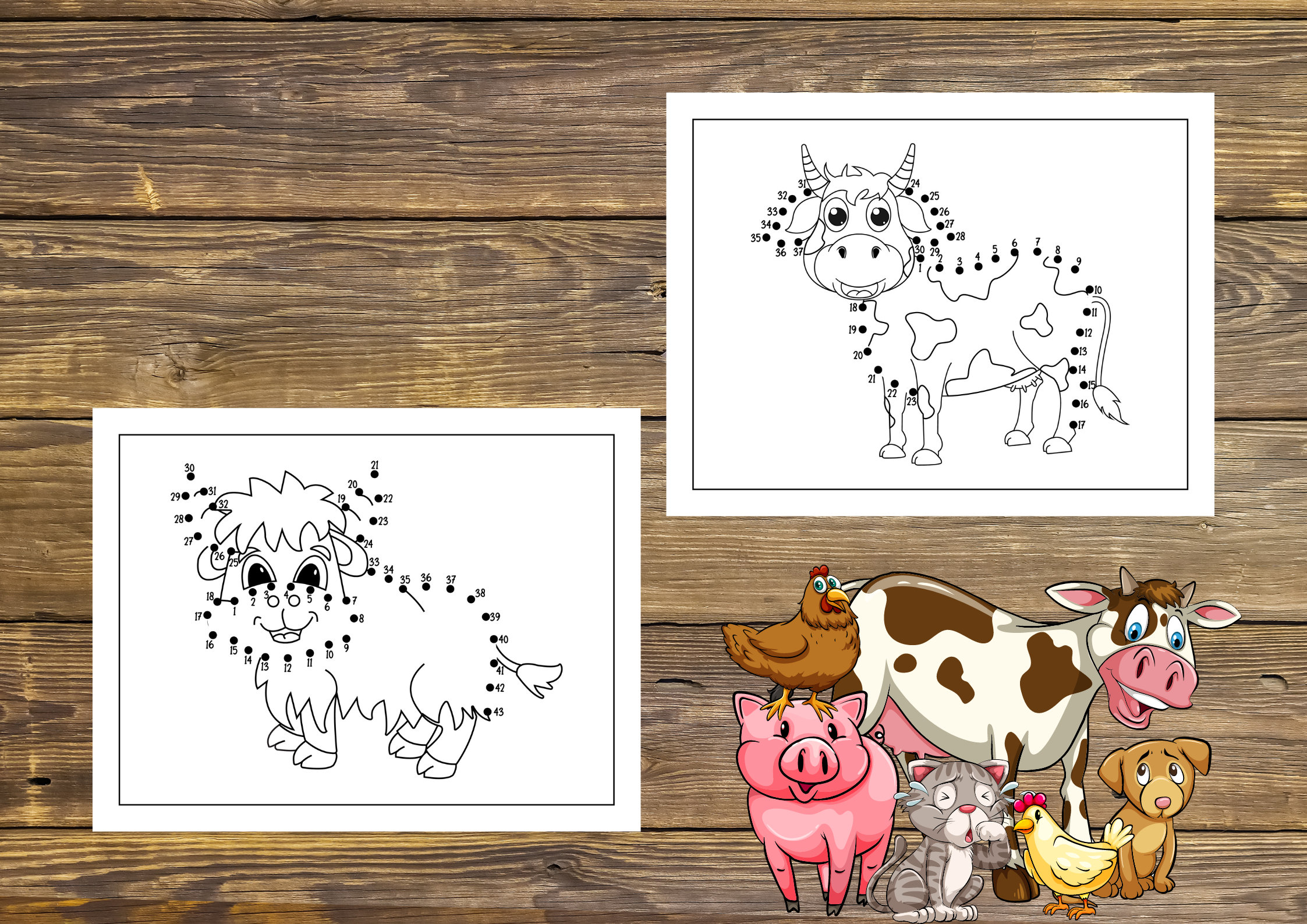 Cute Animals Dot to Dot – 20 Printable Coloring Pages (PDF) - Etsy