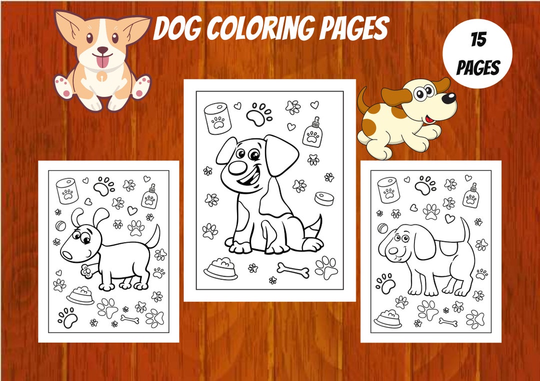 Dog Coloring Pages, Funny Designs With Dogs, Puppies for Children ...