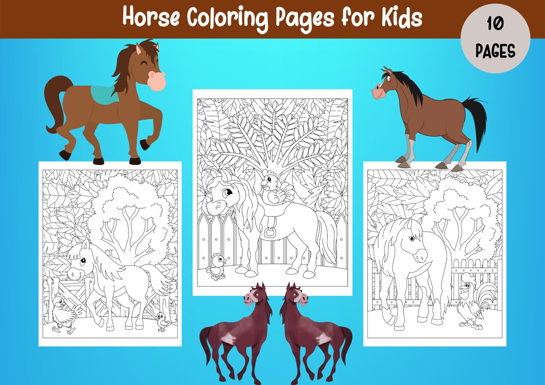 Horse Coloring Pages - 10 Printable Pages - Wonderful Horses Coloring ...