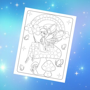 Fairy Dot Marker Coloring Pages, 25 Printable Pages, Magic Fairies Dot ...
