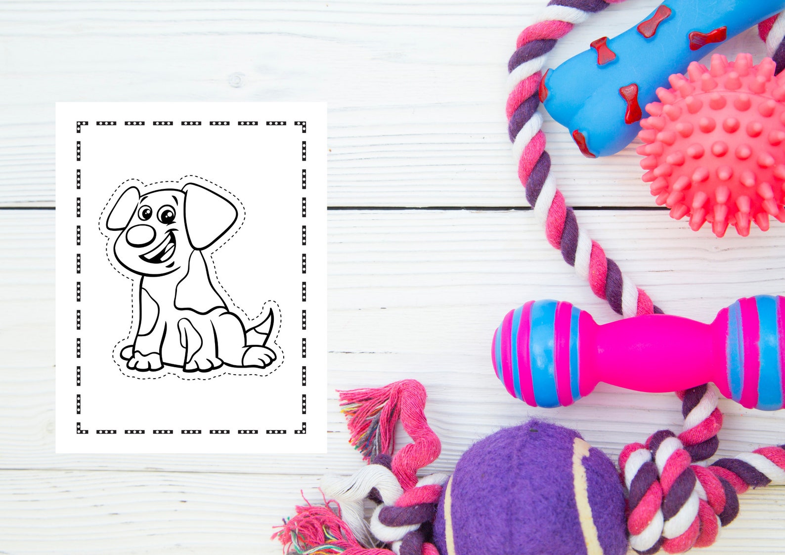Dog Scissor Skills Coloring Pages 20 Printable Pages Cute Dogs Digital ...