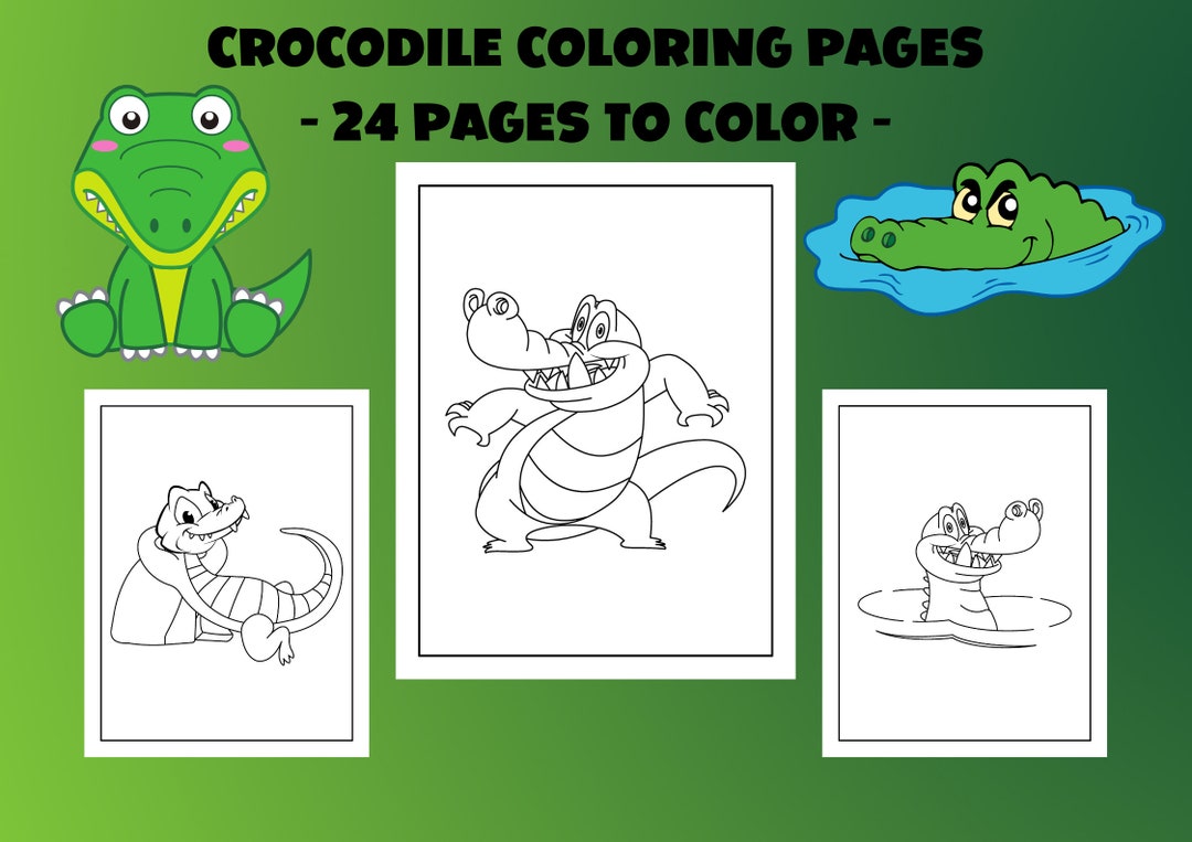 Crocodile Coloring Pages, Reptile Coloring Book, Alligator Coloring ...