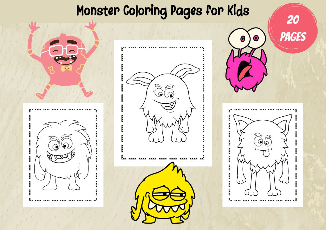 Funny Monster Coloring Pages for Kids Boys and Girls - Monsters ...