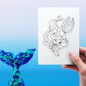 Mermaid Scissor Skills Coloring Pages - 20 Printable Pages - Happy ...