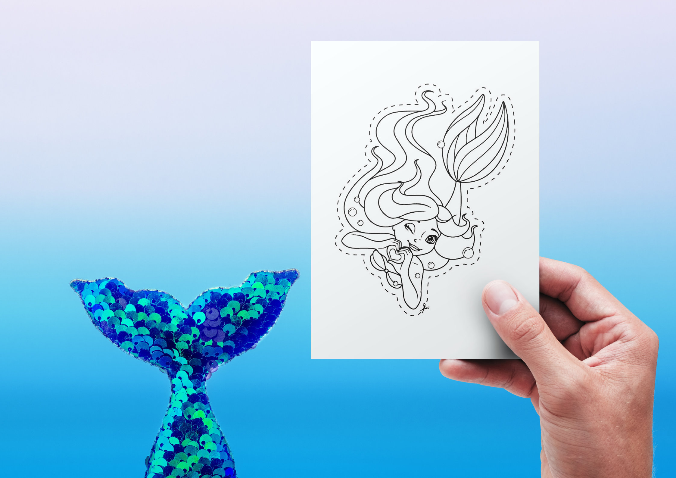 Mermaid Scissor Skills Coloring Pages - 20 Printable Pages - Happy ...