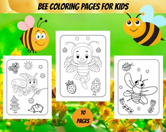 Bee Coloring Pages Cute Bees Coloring Pages for Kids Printable Fun ...