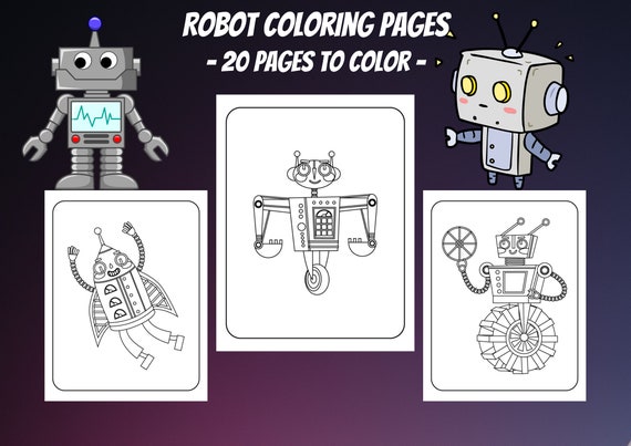 Girl Robot Coloring Page