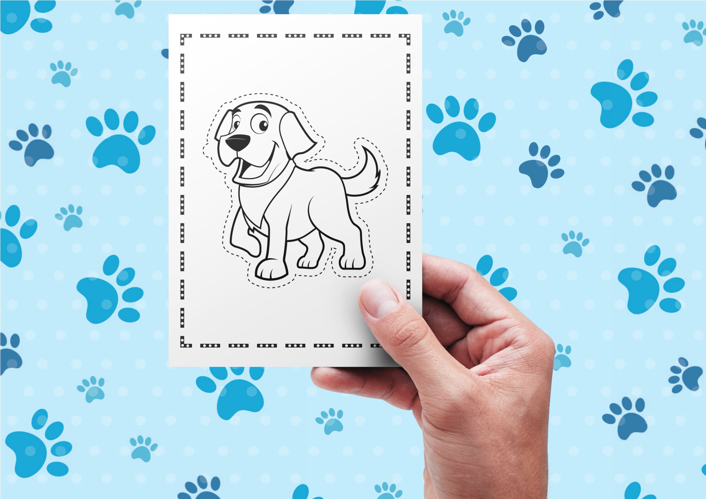 Dog Scissor Skills Coloring Pages 20 Printable Pages Cute Dogs Digital ...