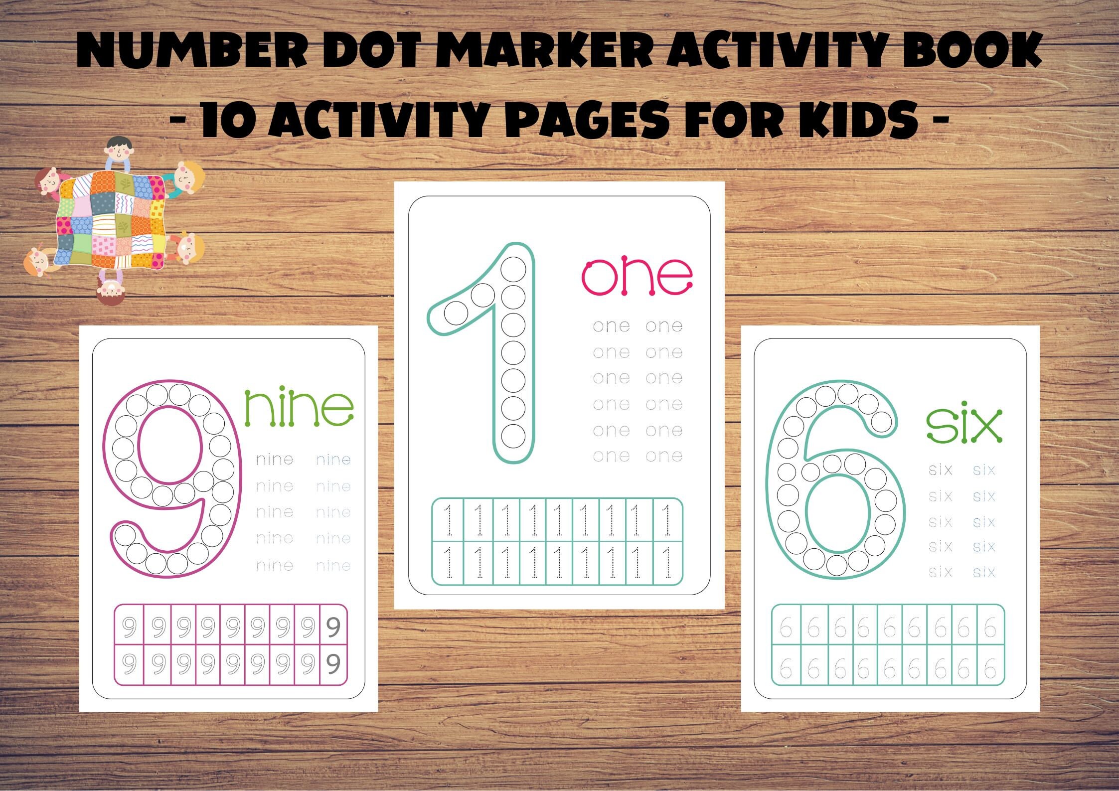 Number Dot Marker Activity Pages for Kids, Girls, Boys, Dot Markers ...