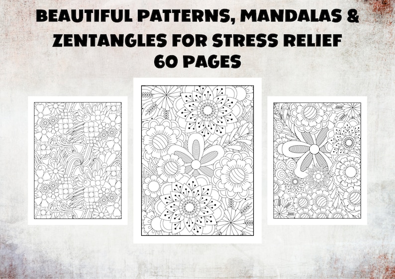 Amazing Patterns Adult Coloring Book, Beautiful Patterns, Mandalas ...
