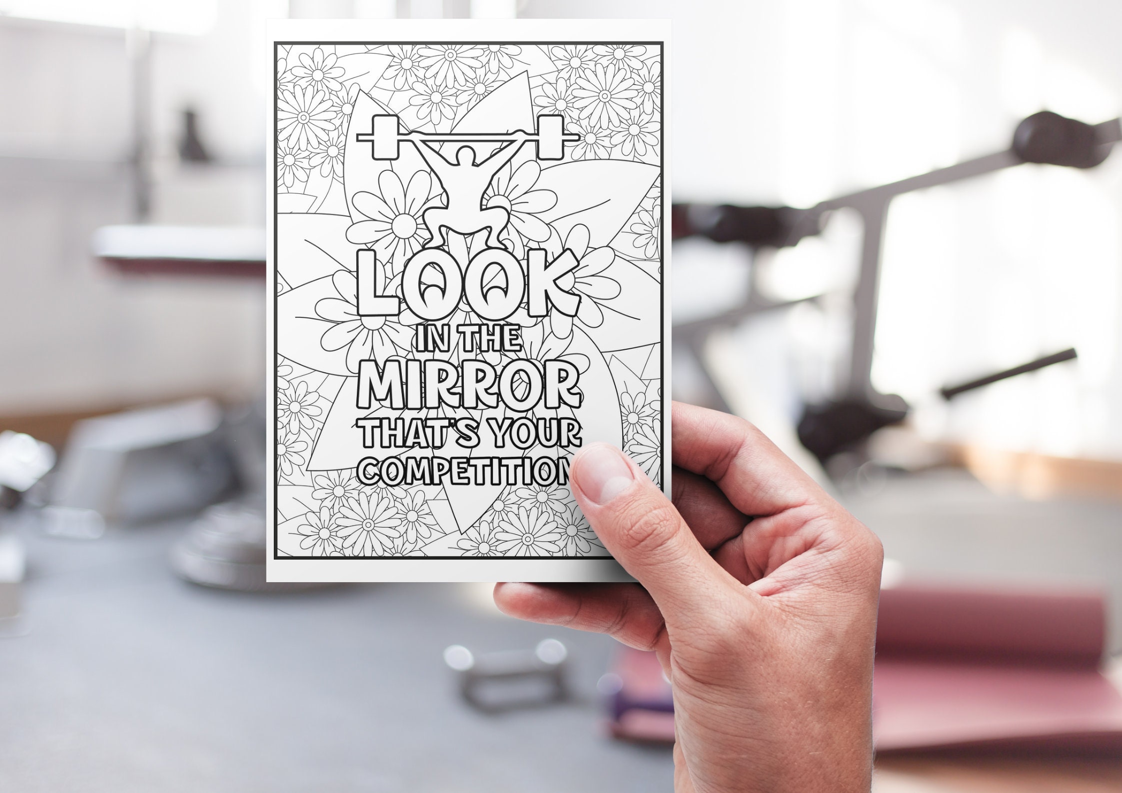 Gym Quote Coloring Pages: Motivational Fitness Designs (PDF) - Etsy