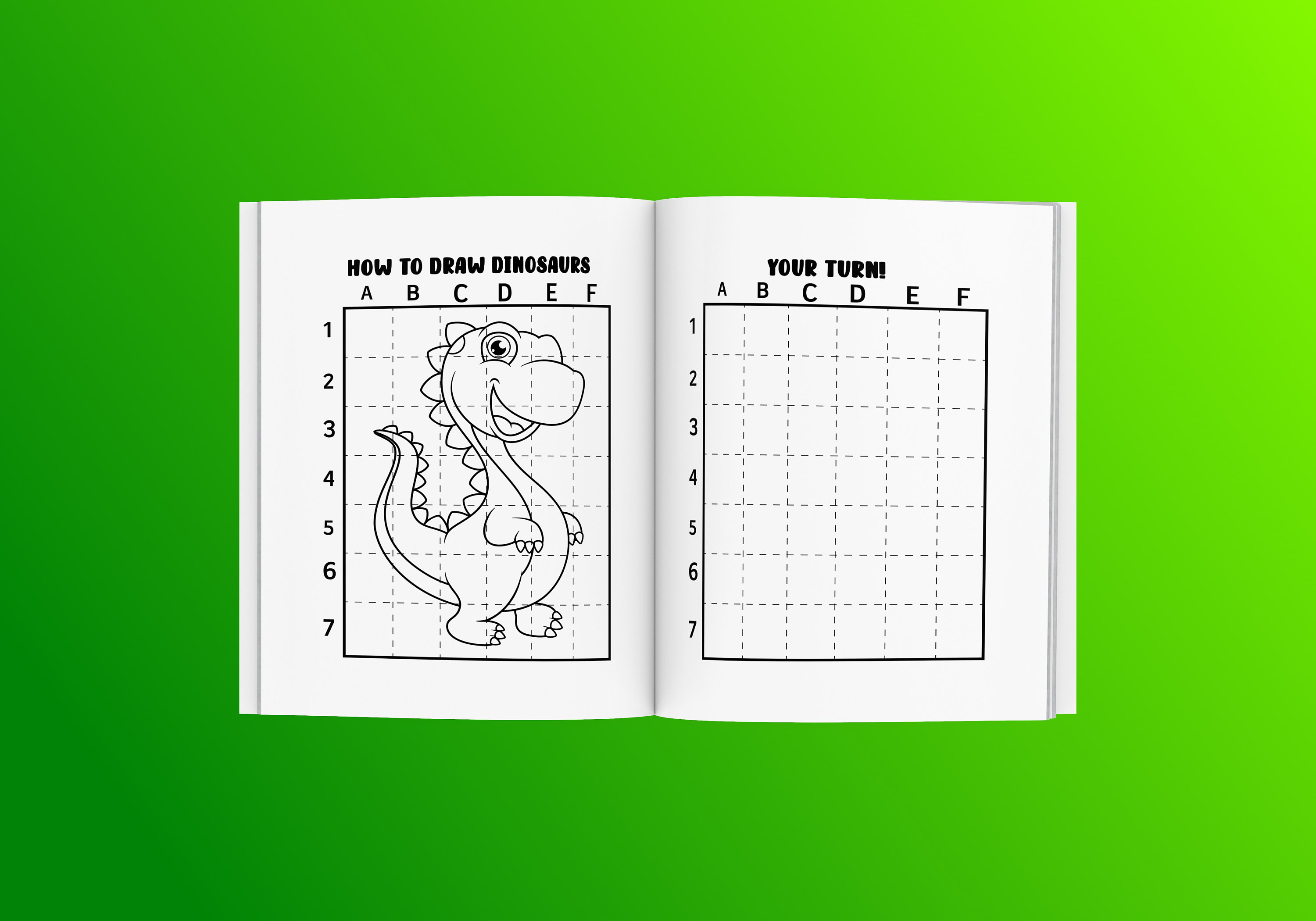 How to Draw Dinosaur Coloring Pages for Kids Learn to Draw - Etsy