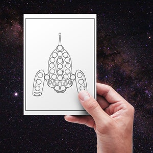 Spaceship Dot Marker Coloring Pages for Kids - Easy and Fun Big Dots ...
