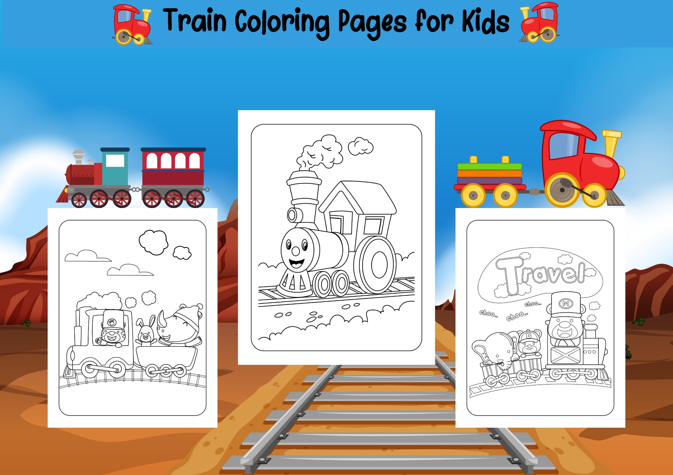 Choo Choo Train Coloring Pages