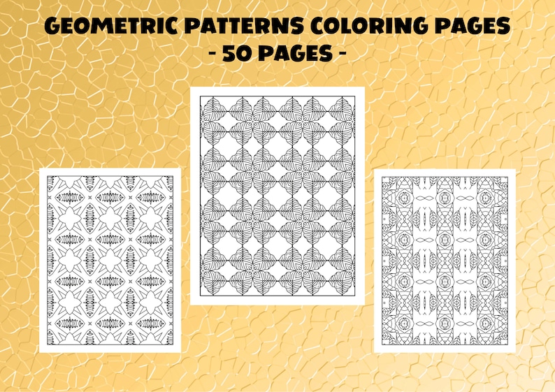50 Geometric Patterns Coloring Pages Beautiful Patterns Coloring Book ...