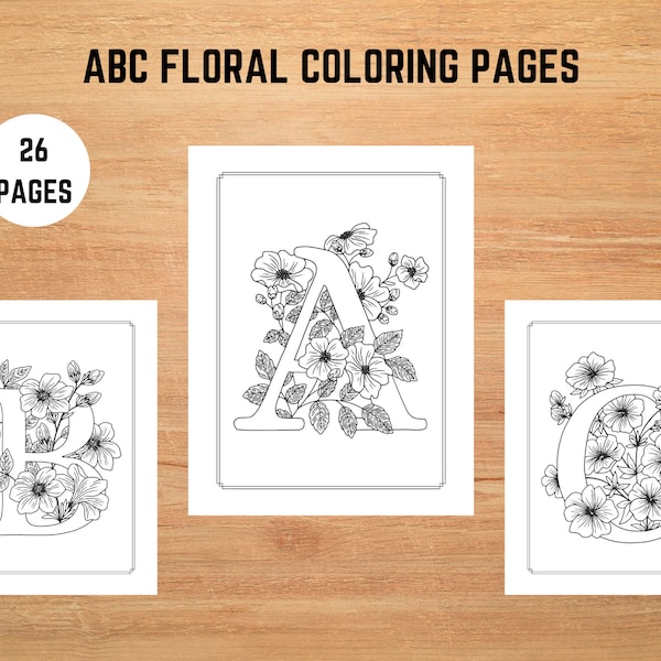 Coloring Pages Alphabet Adults - Etsy