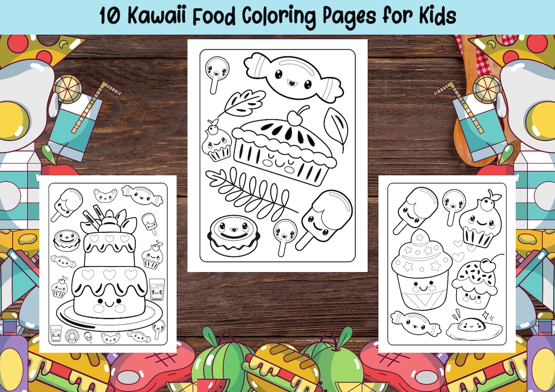 Food Coloring Pages for Kids Boys and Girls - 10 Printable Pages ...