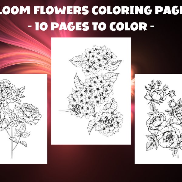 Coloring Pages Bloom - Etsy