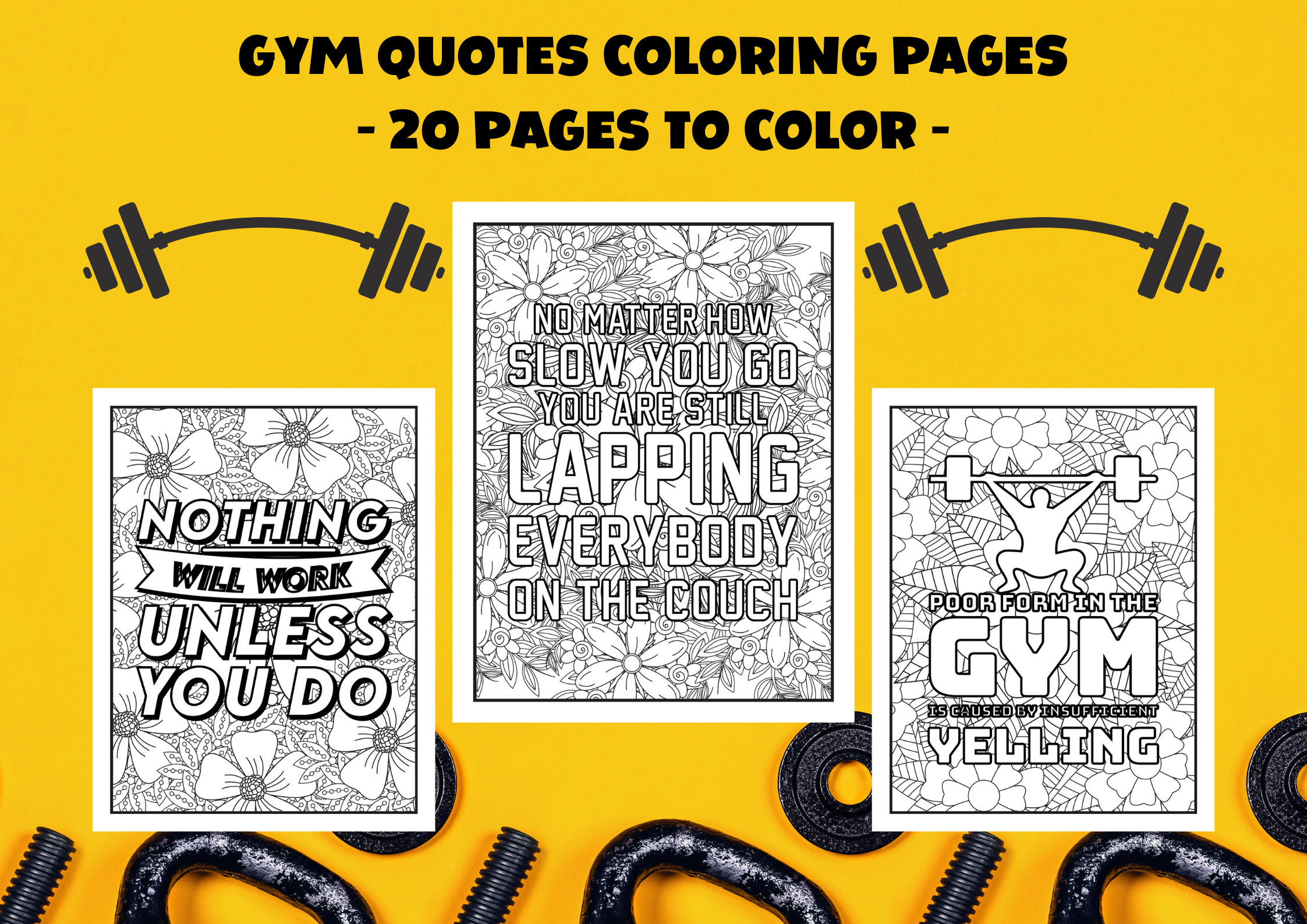 Fitness Coloring Pages