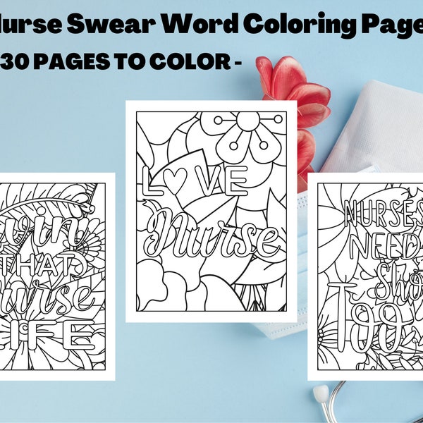 Swear Words Coloring - Etsy