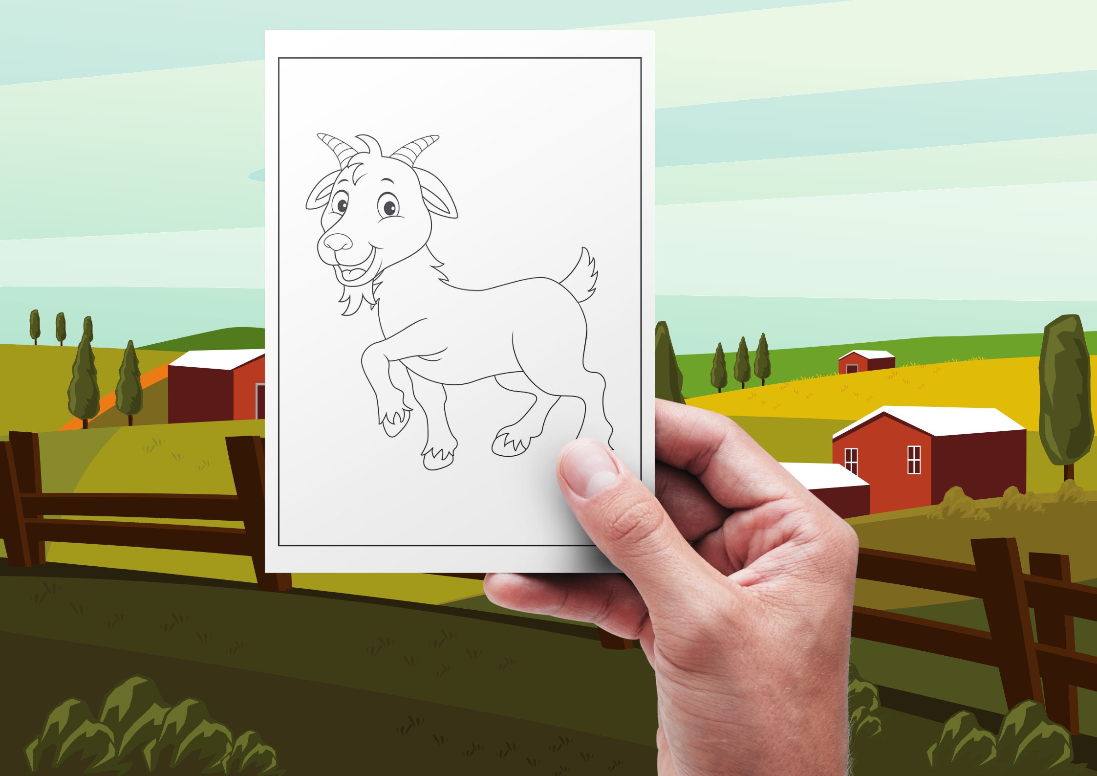 20 Cute Farm Animal Printable Coloring Pages Sheep, Cow, Horse, Rabbit ...