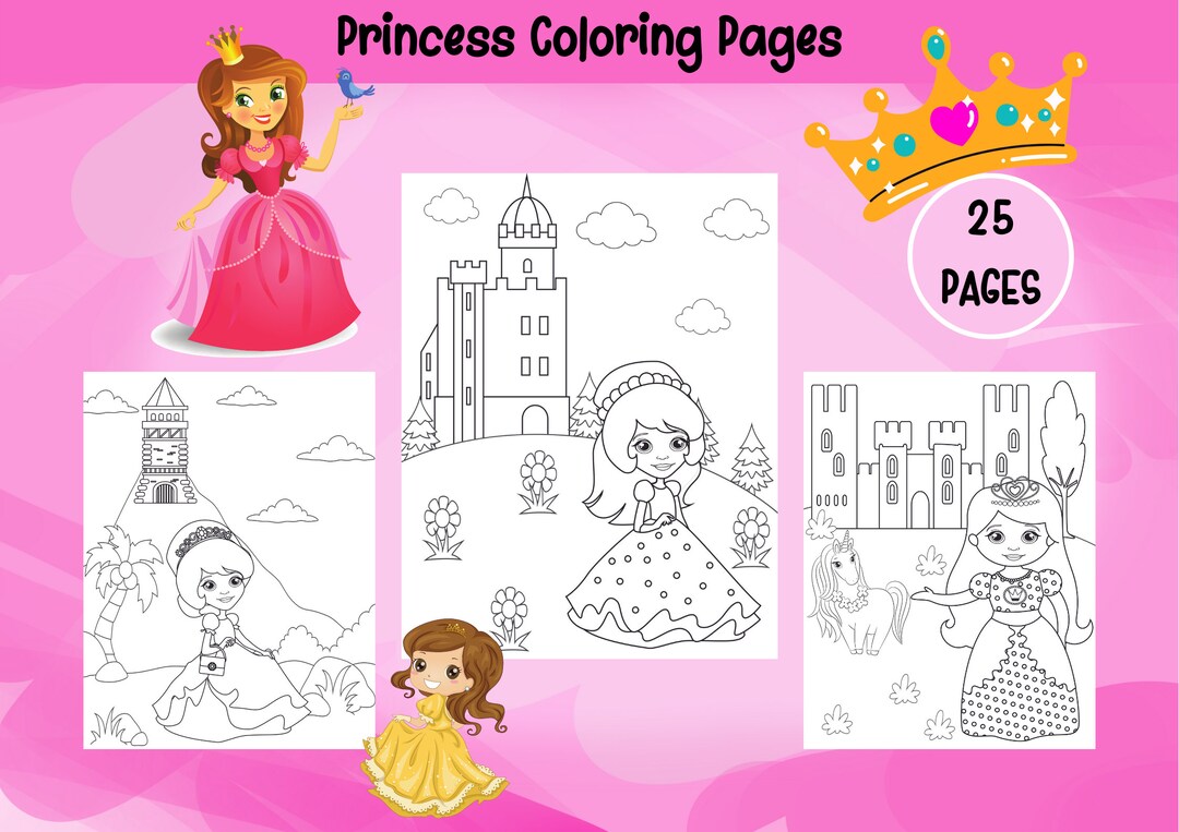 Princess Coloring Pages - 25 Printable Pages - Beautiful Princess ...
