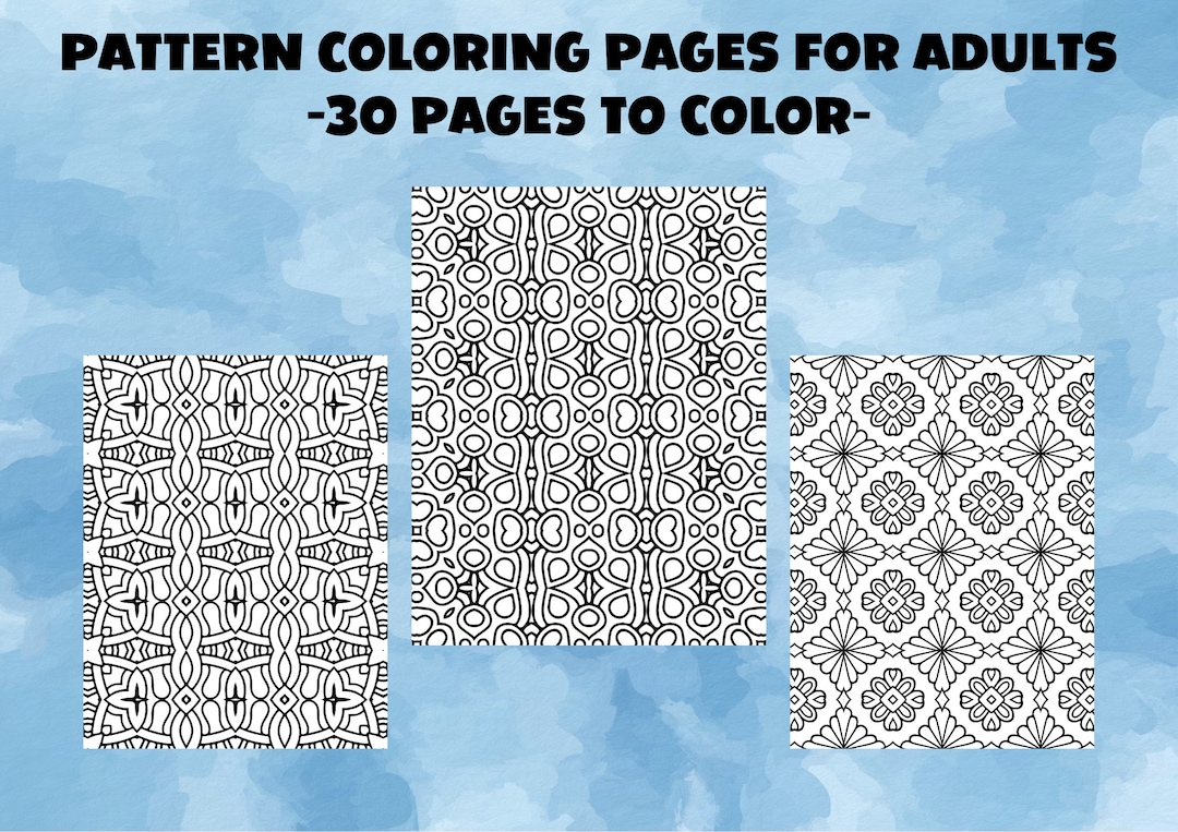 30 Patterns Coloring Pages for Adults, Kids, Teens - Beautiful Pattern ...