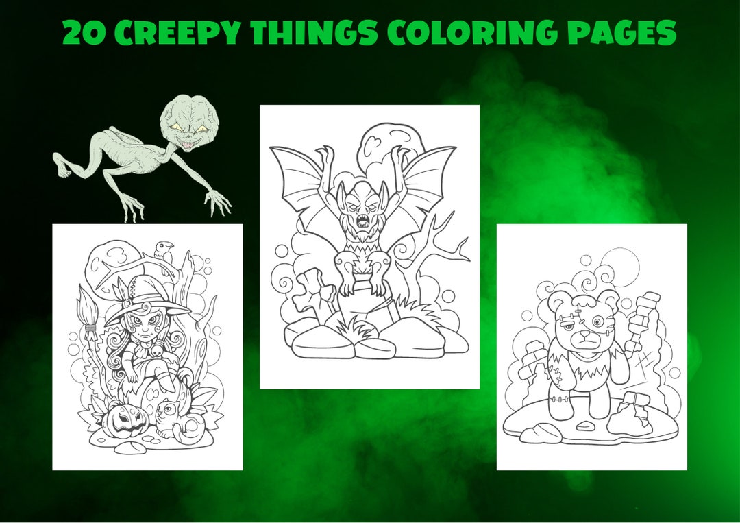 Wonderful Creepy Things to Color, Freak of Horror Coloring Pages ...