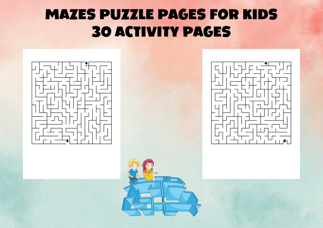 Mazes Puzzle Book for Kids, KDP Complete Interior, Preschool Maze ...