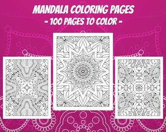 30 Mandala Coloring Pages | Relaxation, Meditation and Stress Relief - Etsy