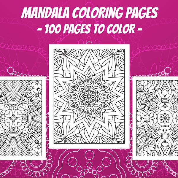 Mandala Coloring - Etsy