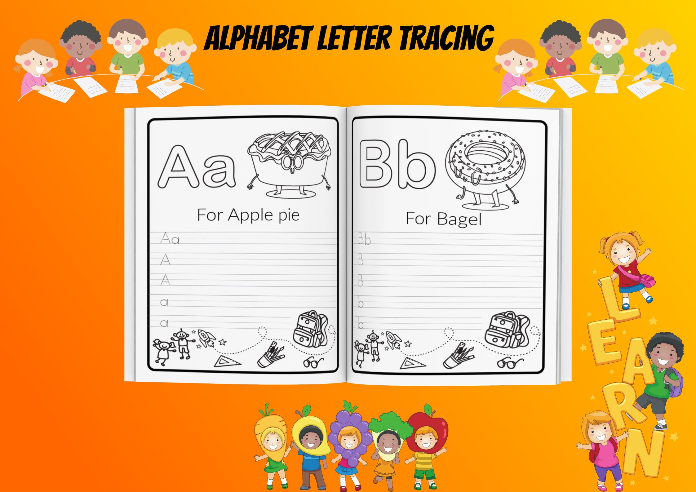 Alphabet Letter Tracing, Letter Tracing Book for Kids, Preschoolers ...