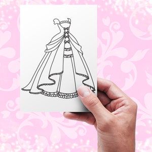 Princess Dress Coloring Pages for Girls - 10 Printable Pages - PDF File ...