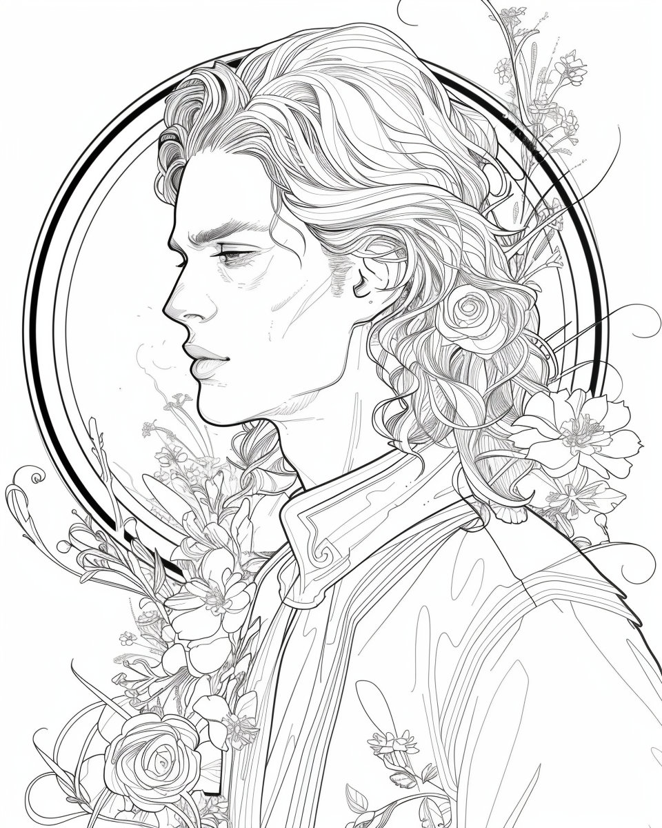 Magical Men Coloring Pages Coloring Book of Male Witches, Warlocks and ...