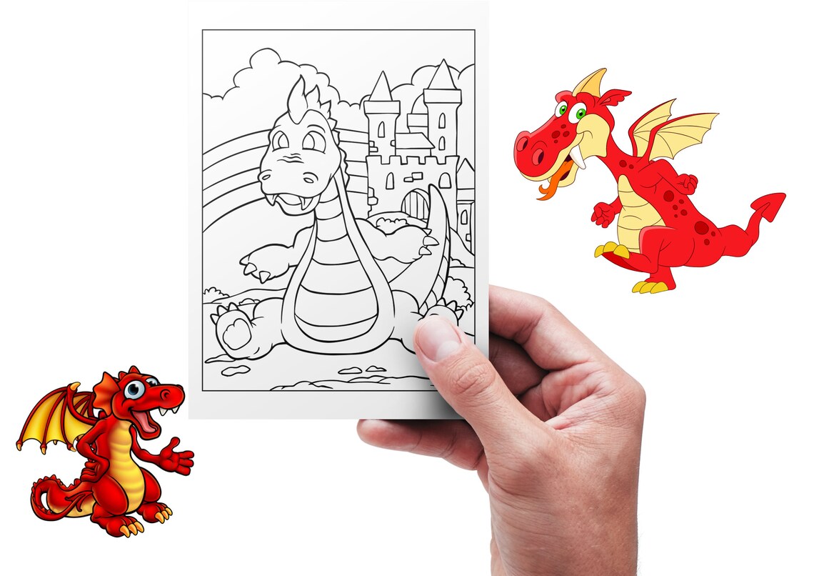 Dragon Coloring Pages Dragon Coloring Book for Kids Boys and Girls 15 ...